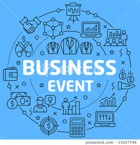 Business event Blue Lines Illustration for - Stock Illustration ...