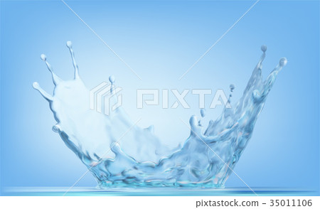Water crown splash, isolated on transparent - Stock Illustration ...