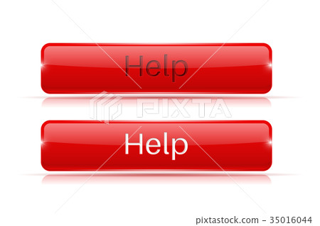 Red button HELP. Active and normal - Stock Illustration [35016044] - PIXTA