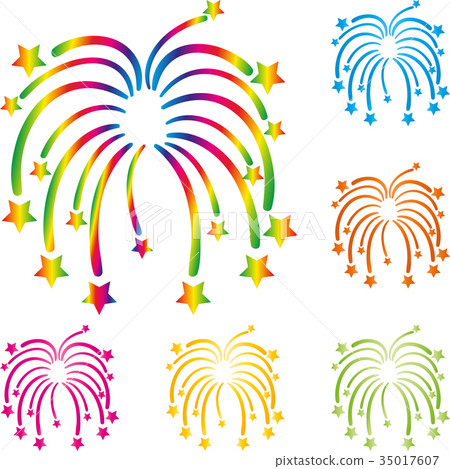 Fireworks, Explosion, Background, Vector - Stock Illustration [35017607 ...