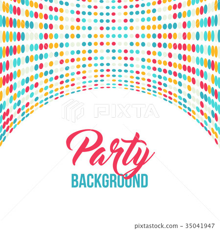 Multicolored dot background for disco party poster - Stock Illustration ...