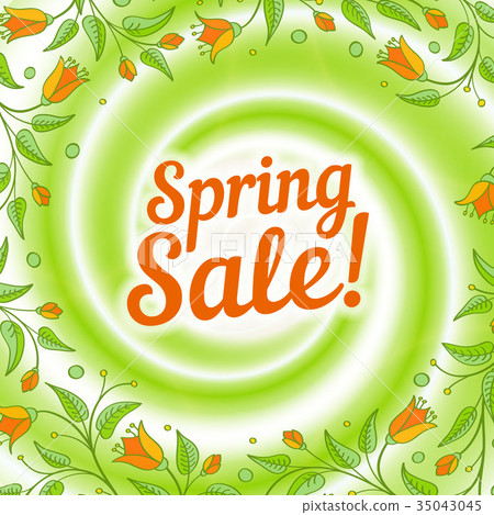 Sale swirl. Spring background. - Stock Illustration [35043045] - PIXTA