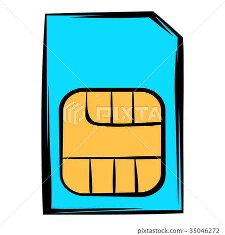 Sim card icon, icon cartoon - Stock Illustration [35046272] - PIXTA