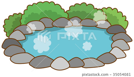Hot spring image illustration - Stock Illustration [35054081] - PIXTA