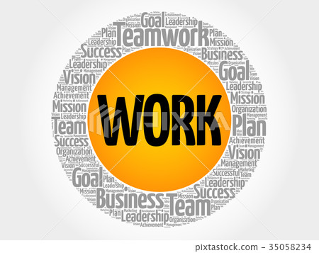 WORK word cloud collage - Stock Illustration [35058234] - PIXTA