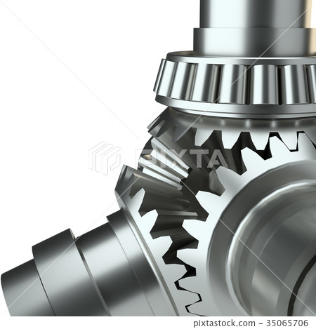 Cog gears mechanism concept. 3d illustration - Stock Illustration ...