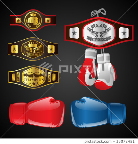 Set of MMA objects - modern vector realistic - Stock Illustration ...