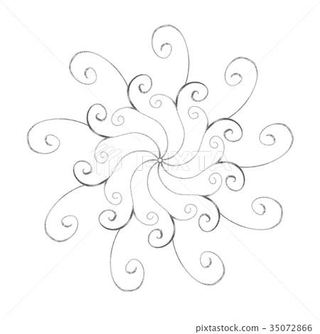 Silver snowflake in oriental style - Stock Illustration [35072866] - PIXTA