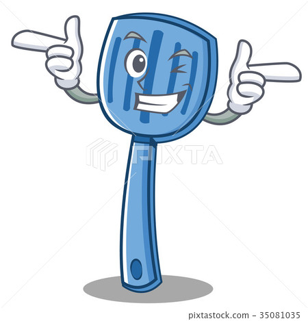 Wink spatula character cartoon style - Stock Illustration [35081035 ...