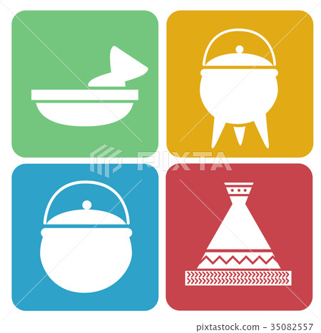 African Cooking Icons Illustration - Stock Illustration [35082557] - PIXTA