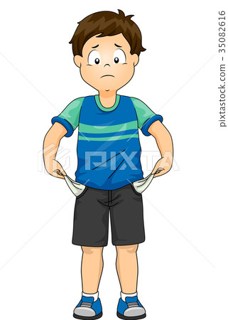 Kid Boy Broke Illustration - Stock Illustration [35082616] - PIXTA
