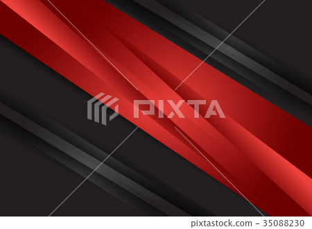 Red and Black abstract layer geometric background - Stock Illustration ...