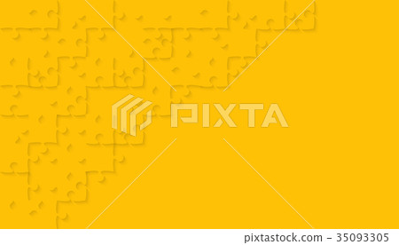 Yellow Puzzle Piece - Vector Jigsaw - Stock Illustration [35093305] - PIXTA