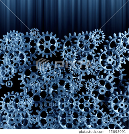 White gears and cogs macro - Stock Illustration [35098091] - PIXTA