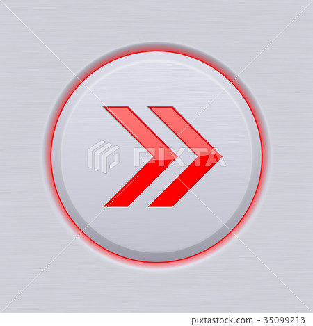 Next button. Round red arrow on gray plastic - Stock Illustration ...