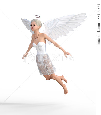 Cute fairy Fairy angel perming3DCG... - Stock Illustration [35102571 ...