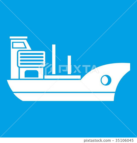 Marine ship icon white - Stock Illustration [35106045] - PIXTA