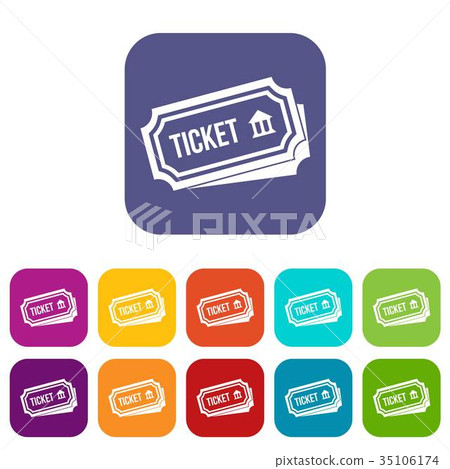 Ticket icons set - Stock Illustration [35106174] - PIXTA