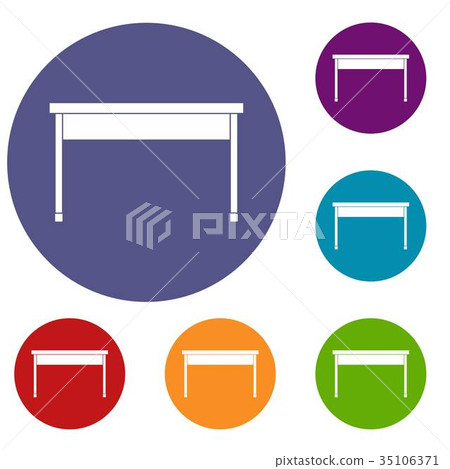 Desk icons set - Stock Illustration [35106371] - PIXTA