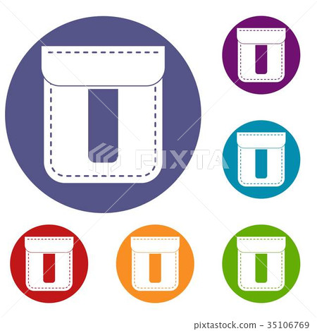 Black pocket icons set - Stock Illustration [35106769] - PIXTA