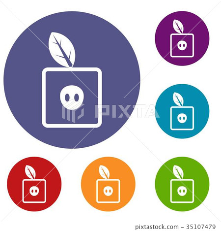 Square apple icons set - Stock Illustration [35107479] - PIXTA