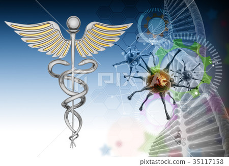 caduceus medical symbol - Stock Illustration [35117158] - PIXTA