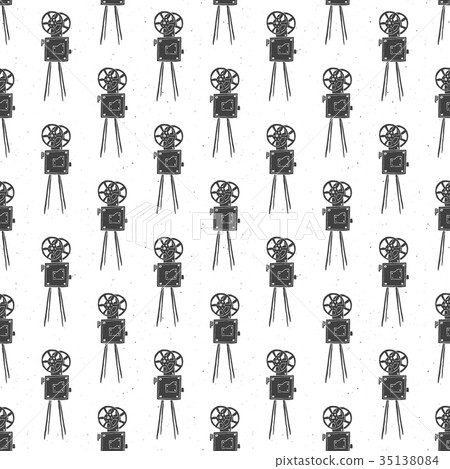 Camera vintage seamless pattern vector - Stock Illustration [35138084 ...