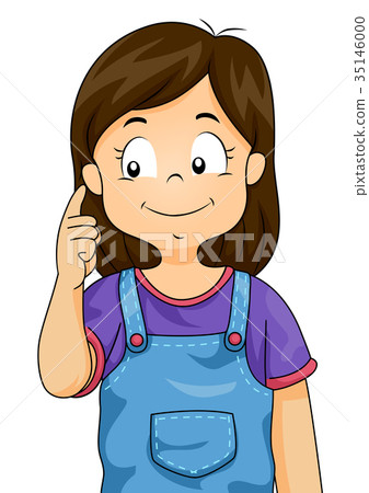 Kid Girl Point Ear Illustration - Stock Illustration [35146000] - PIXTA