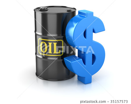 Oil Barrel and Dollar Sign - Stock Illustration [35157573] - PIXTA