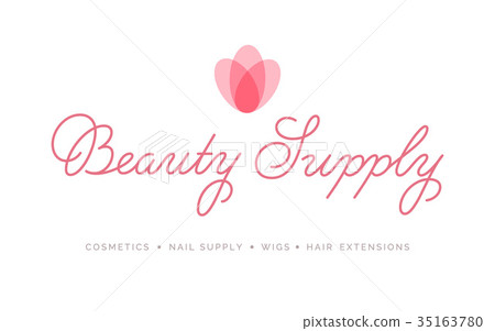 Beauty Supply Logo Vector Lettering. - Stock Illustration [35163780 ...