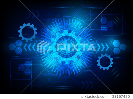 Blue vector digital technology and business - Stock Illustration ...