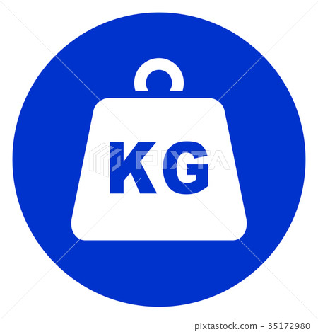 weight blue circle icon - Stock Illustration [35172980] - PIXTA