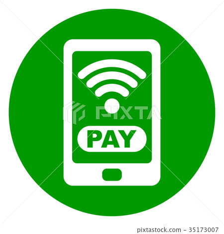 mobile payment circle icon - Stock Illustration [35173007] - PIXTA