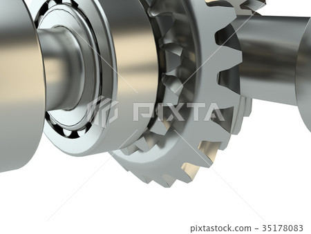 Cog gears mechanism concept. 3d illustration - Stock Illustration ...