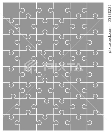 gray jigsaw puzzle - Stock Illustration [35188225] - PIXTA