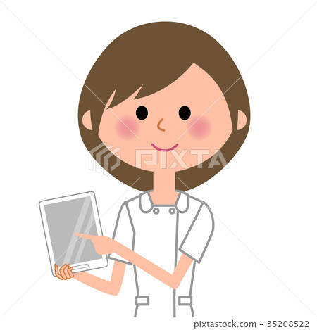 Nurse tablet - Stock Illustration [35208522] - PIXTA