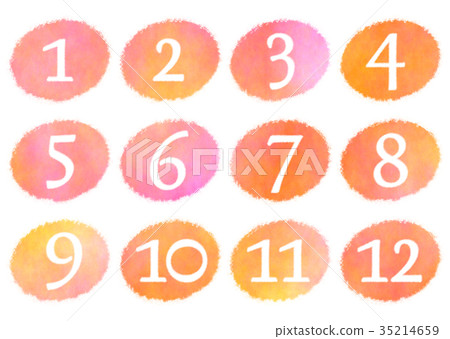 Number Icon Warm color - Stock Illustration [35214659] - PIXTA
