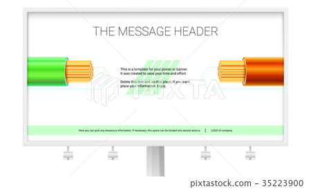 Electrical stranded copper wires. Electric cables - Stock Illustration ...