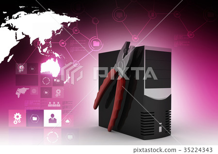 computer repair service concept - Stock Illustration [35224343] - PIXTA