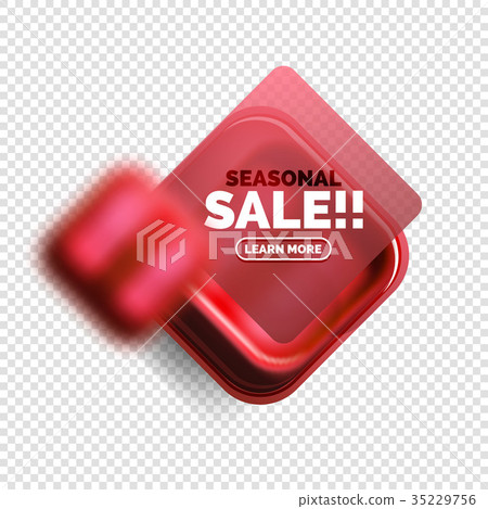 Square shape sale button label tag - Stock Illustration [35229756] - PIXTA