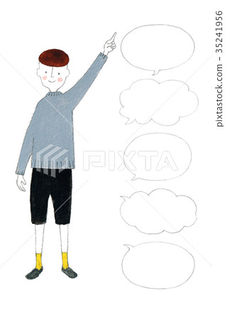 Men pointing up - Stock Illustration [35241956] - PIXTA