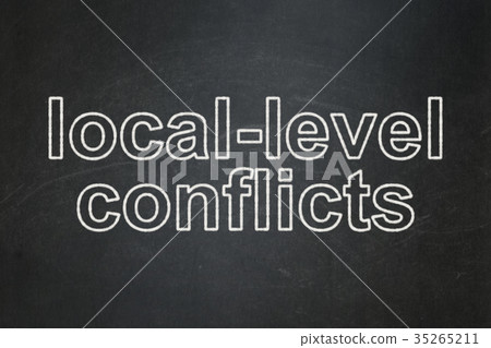 Political concept: Local-level Conflicts on - Stock Illustration ...