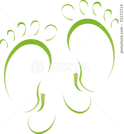 Two feet, colored, feet and foot care logo - Stock Illustration ...