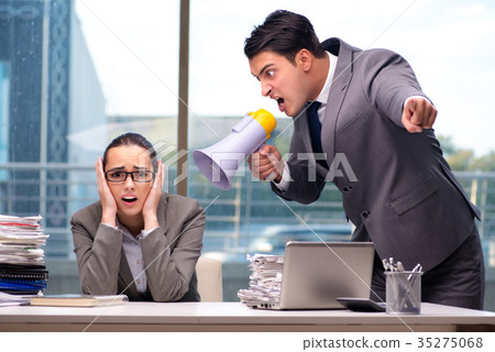 Boss yelling at his team member - Stock Photo [35275068] - PIXTA