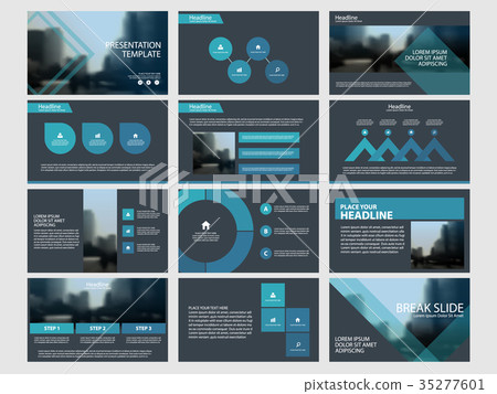 Blue Abstract presentation templates Infographic - Stock Illustration ...