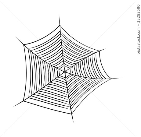Halloween spider web, cobweb symbol, icon. - Stock Illustration ...