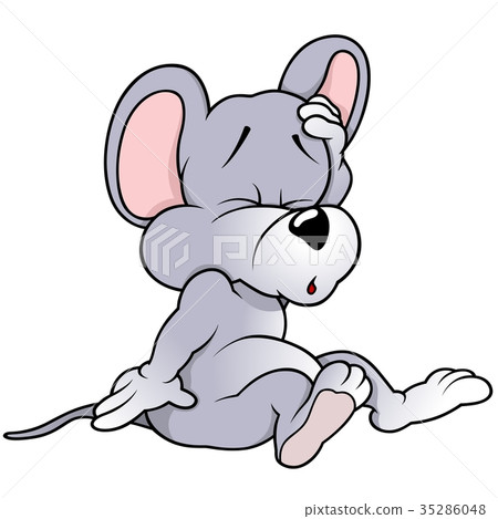 Sleepy Mouse Getting Up - Stock Illustration [35286048] - PIXTA