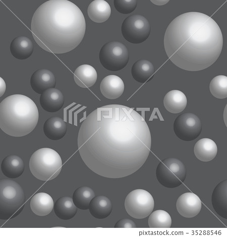 Gray Bubbles on Gray Seamless Pattern - Stock Illustration [35288546 ...
