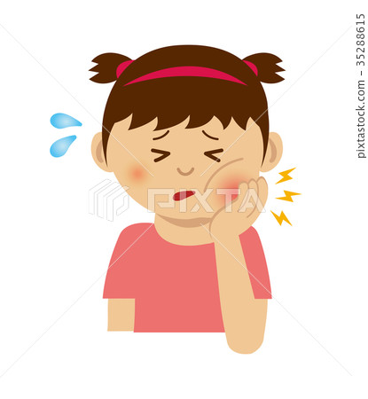 Toothache hurts cheeks swollen female... - Stock Illustration [35288615 ...
