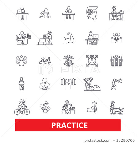 Practice, routine, procedure, habit, activity - Stock Illustration ...